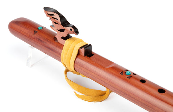 Wooden Flute | High Spirits Sparrow Hawk, "A" - Cedar with Turquoise ...