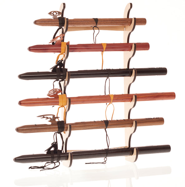 Six Flute Wall Display - Birch - High Spirits Flutes