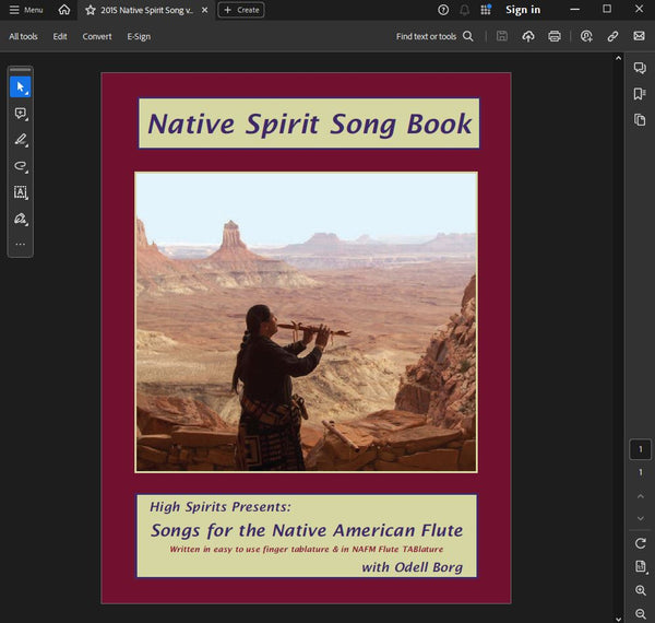 Flute Sheet Music | High Spirits Native Spirit Song Book, Vol. 1 - High ...